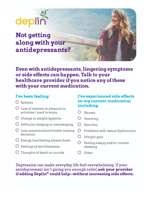 Depression Resources and Deplin® Downloads